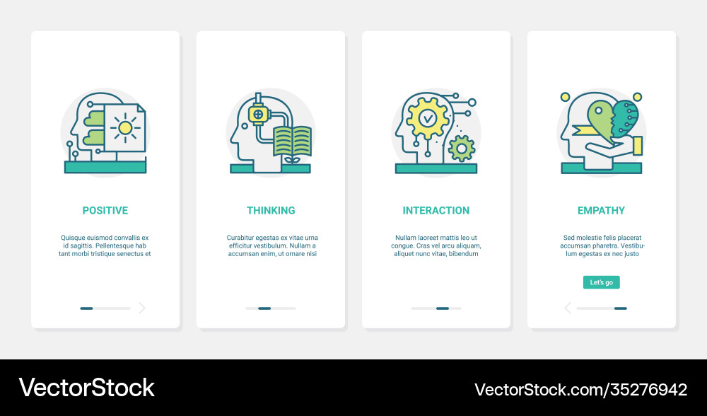 Positive thinking interaction in psychology ux Vector Image