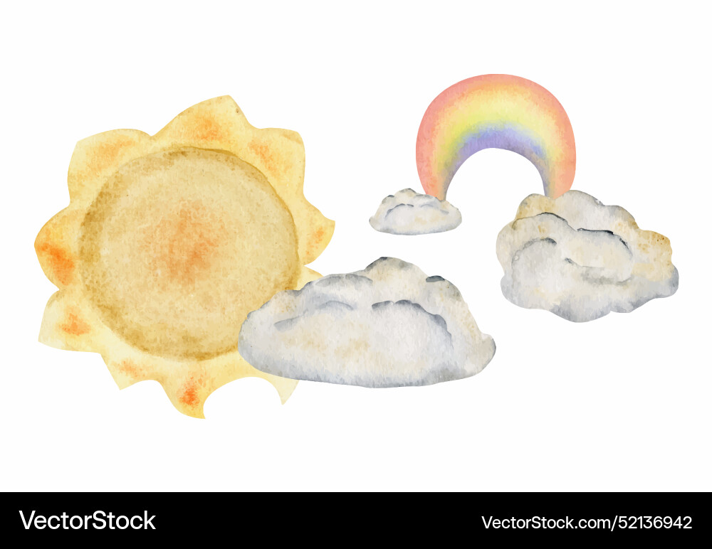 Watercolor hand drawn magical cosmos universe Vector Image