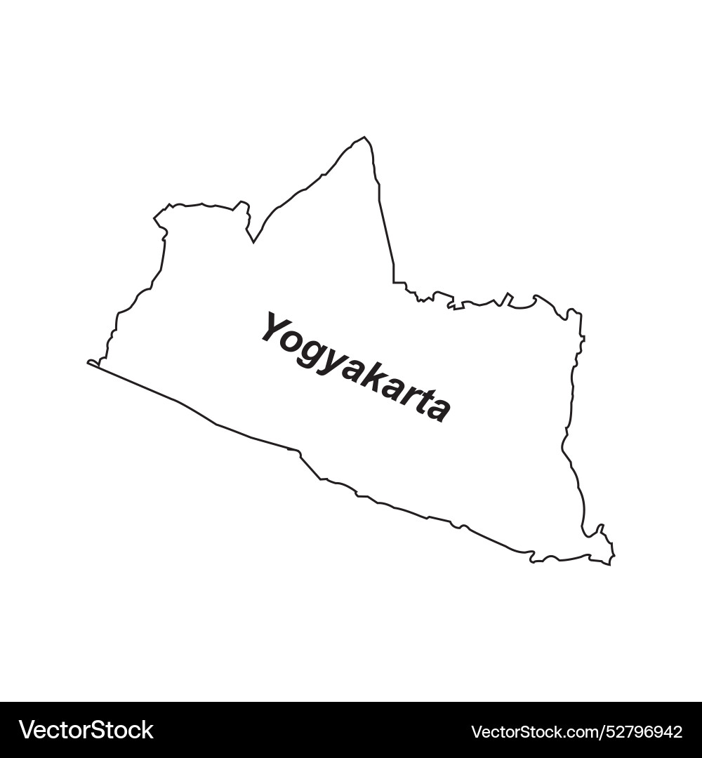 Yogyakarta map icon design Royalty Free Vector Image