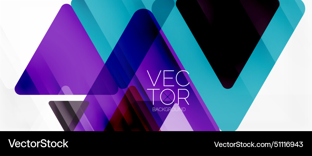 A purple and blue triangle Royalty Free Vector Image