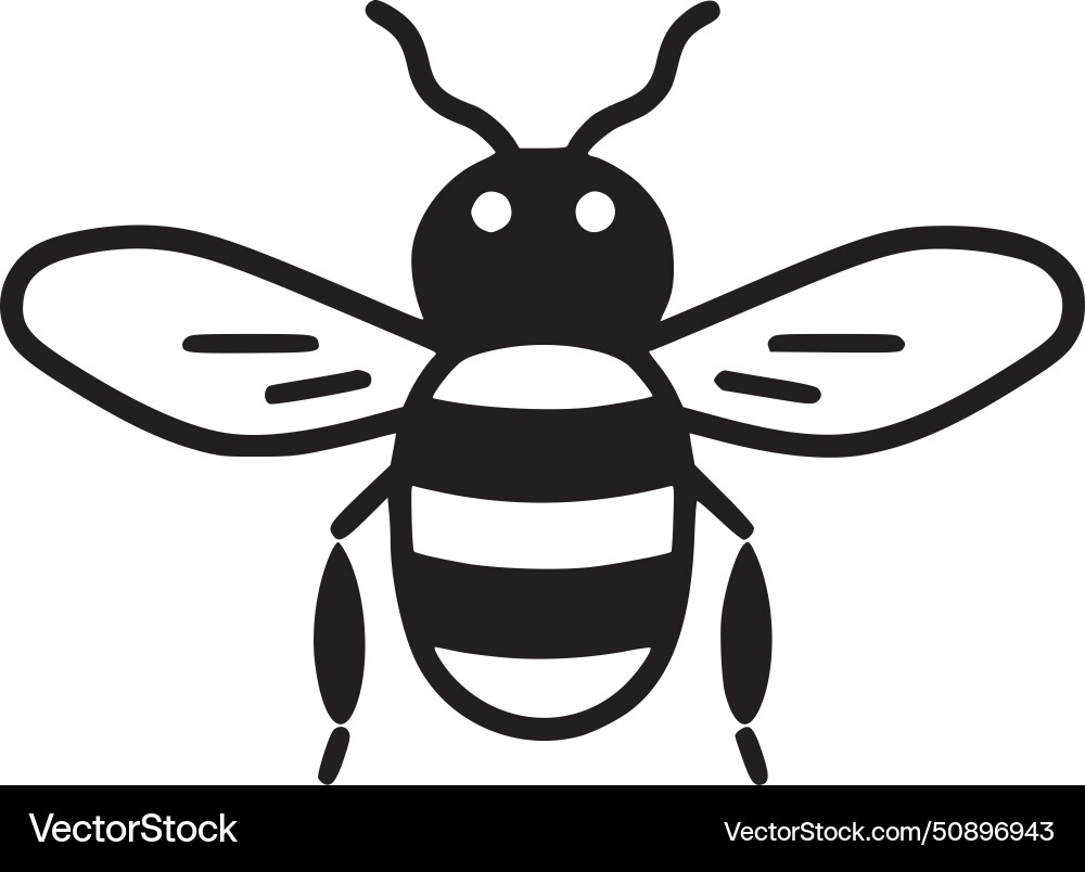Bee - minimalist and simple silhouette Royalty Free Vector