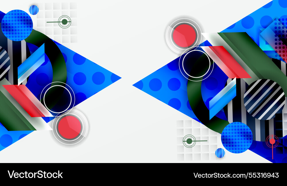 Dynamic complex geometric abstract background Vector Image