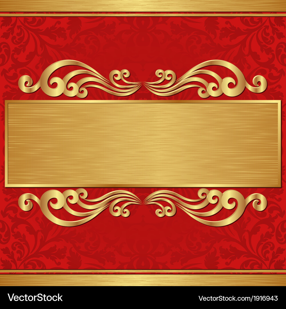 Gold banner Royalty Free Vector Image - VectorStock