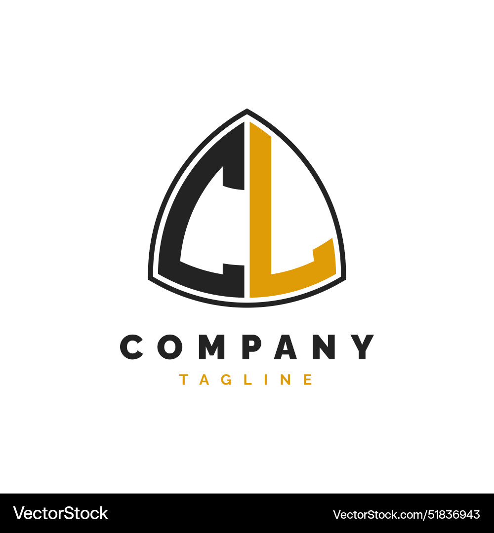 Initial letter cl logo design alphabet Royalty Free Vector