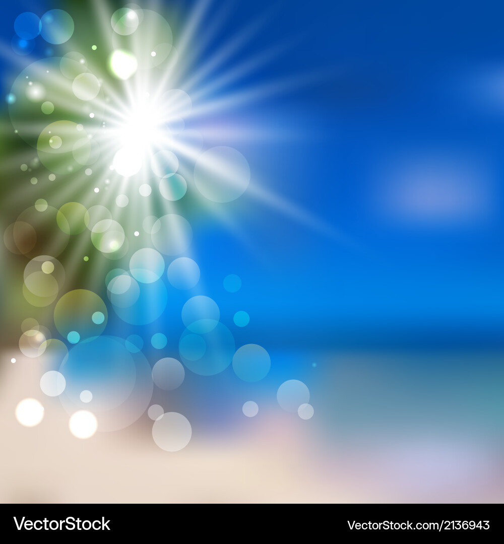 Sunny beach Royalty Free Vector Image - VectorStock