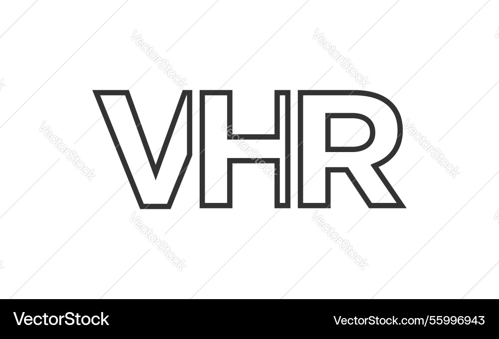 Vhr logo design template with strong and modern Vector Image