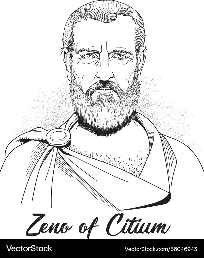 Zeno citium Royalty Free Vector Image - VectorStock