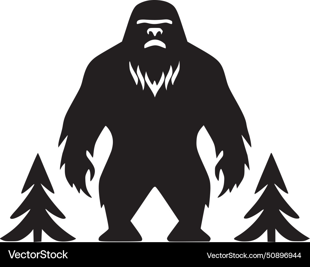 Bigfoot - minimalist and simple silhouette Vector Image