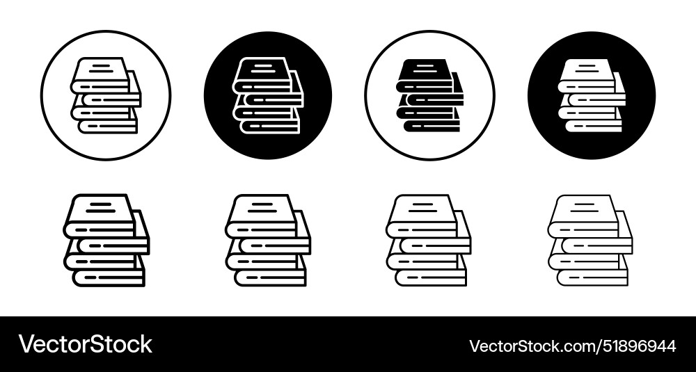 Books library or booklet stake in school to read Vector Image