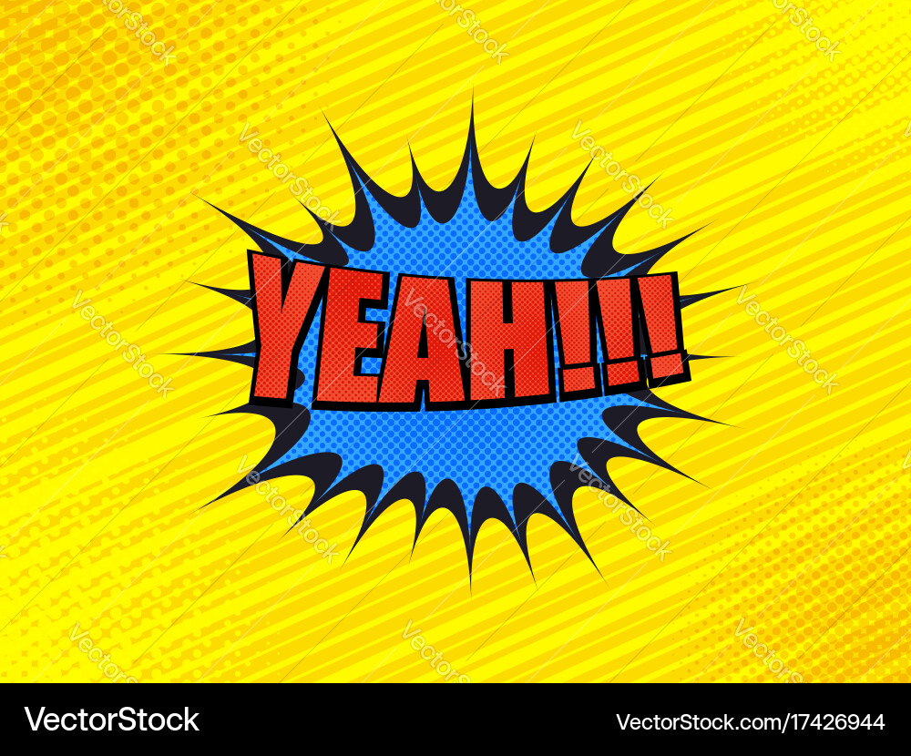 Comic book bright yellow background Royalty Free Vector