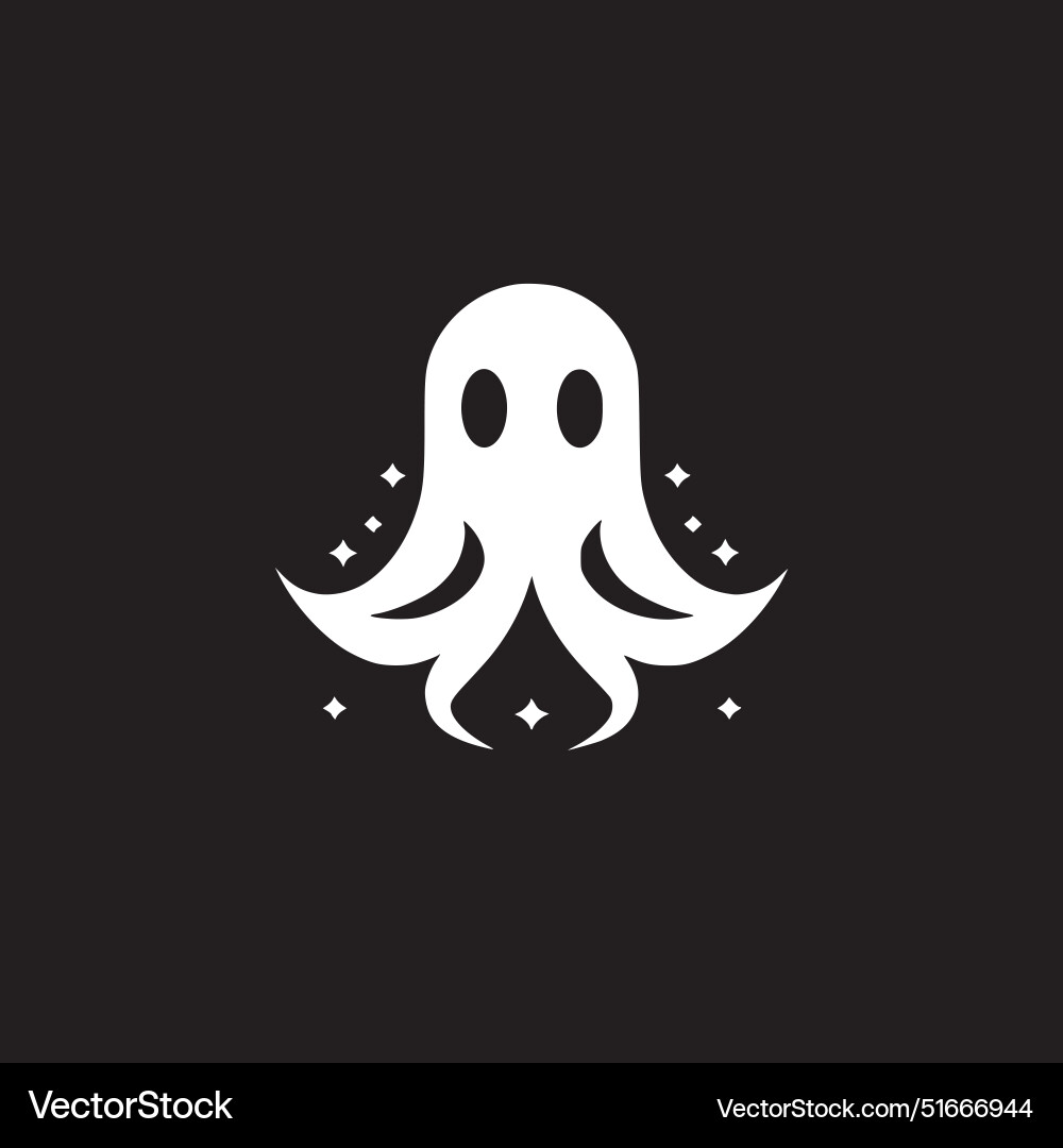 Ghost - minimalist and simple silhouette Vector Image