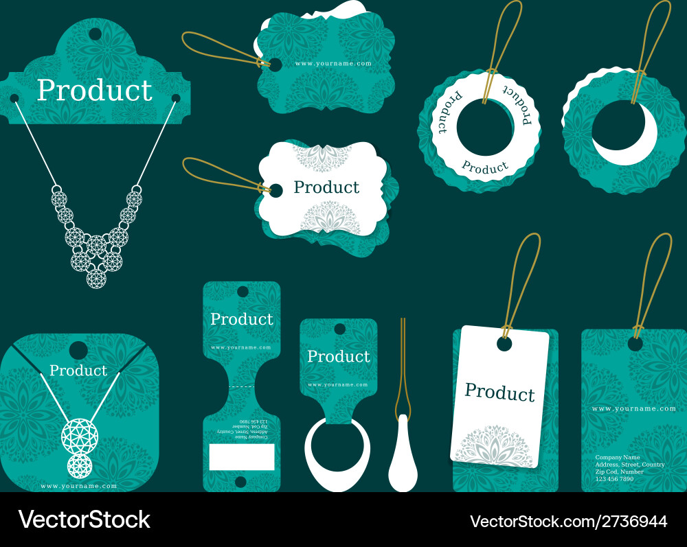Jewelry tags design Royalty Free Vector Image - VectorStock