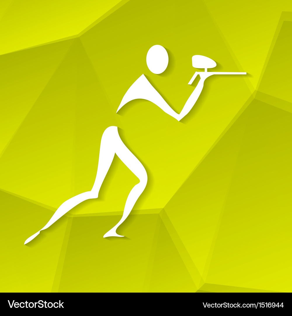 Paintball Icon - Action Shooter Royalty Free Vector Image