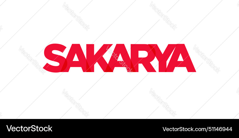 Sakarya in the turkey emblem design features Vector Image