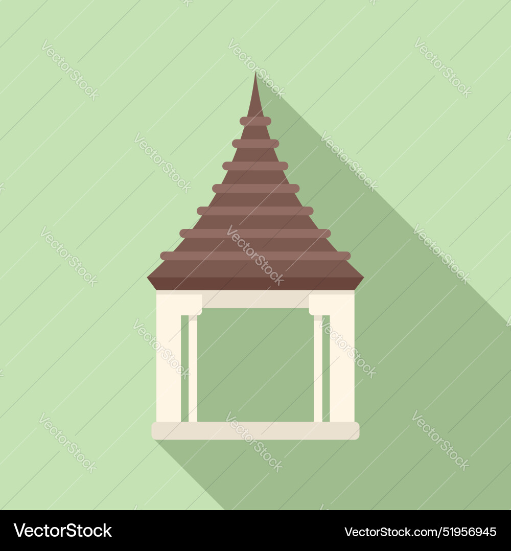 Asian pagoda building representing traditional Vector Image