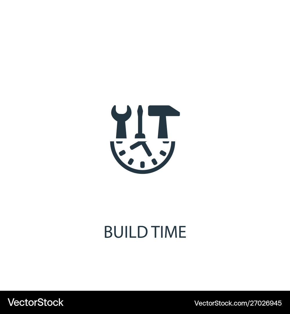 Build time icon simple element Royalty Free Vector Image