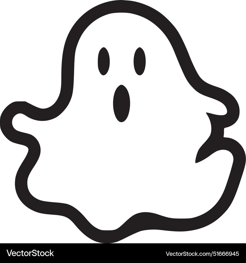 Ghost - minimalist and simple silhouette Vector Image