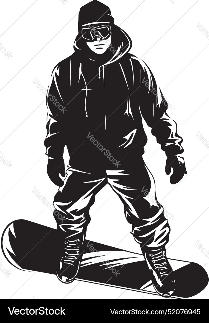 Glacier glide logo featuring snowboarding man Vector Image