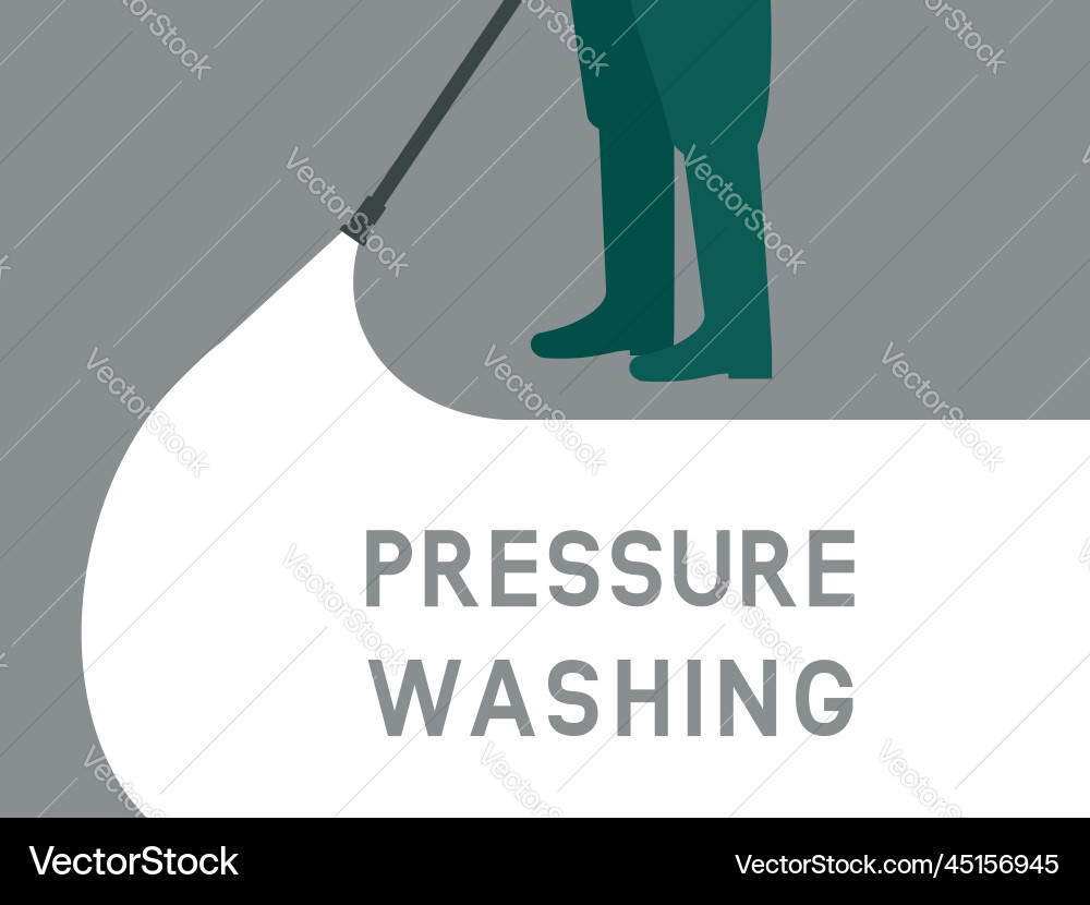 Man with electric pressure washer Royalty Free Vector Image
