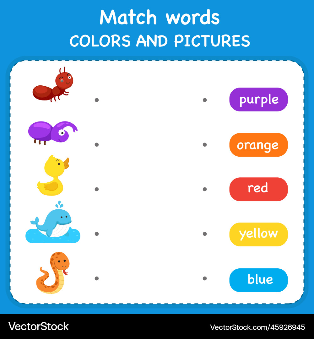 Preschool Trace and Match Worksheet Royalty Free Vector
