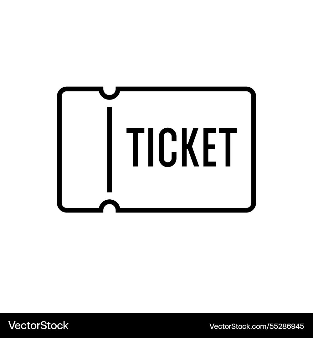 Ticket image on the background an isolated Vector Image