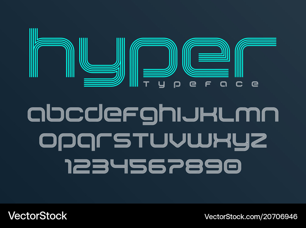 Plain Display Schriftart Kunst Design Alphabet Buchstaben Vektor Bild