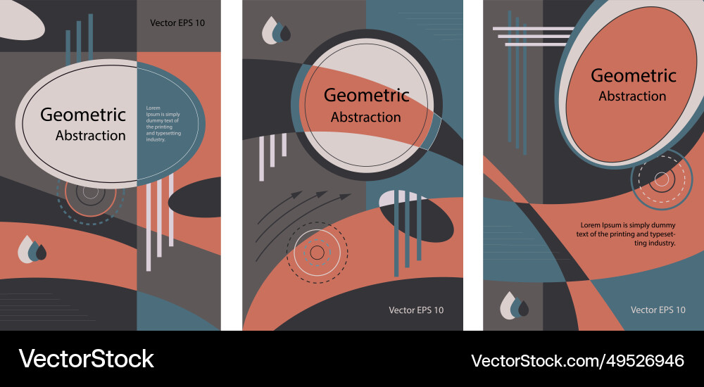 Poster 05 geometric abstraction Royalty Free Vector Image