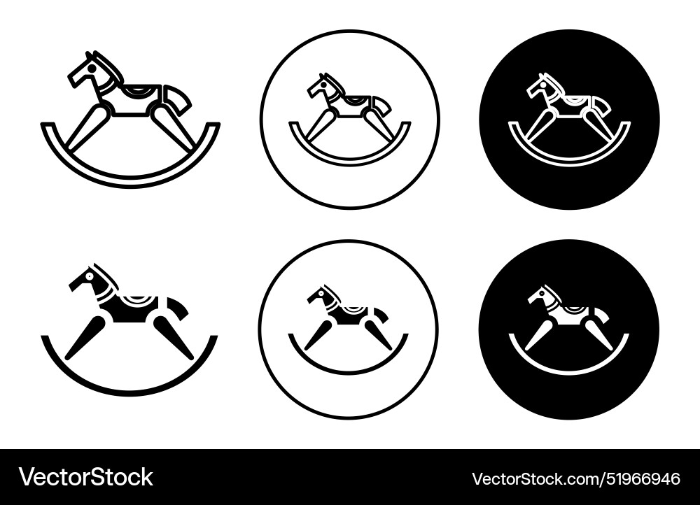 Rocking horse icon Royalty Free Vector Image - VectorStock