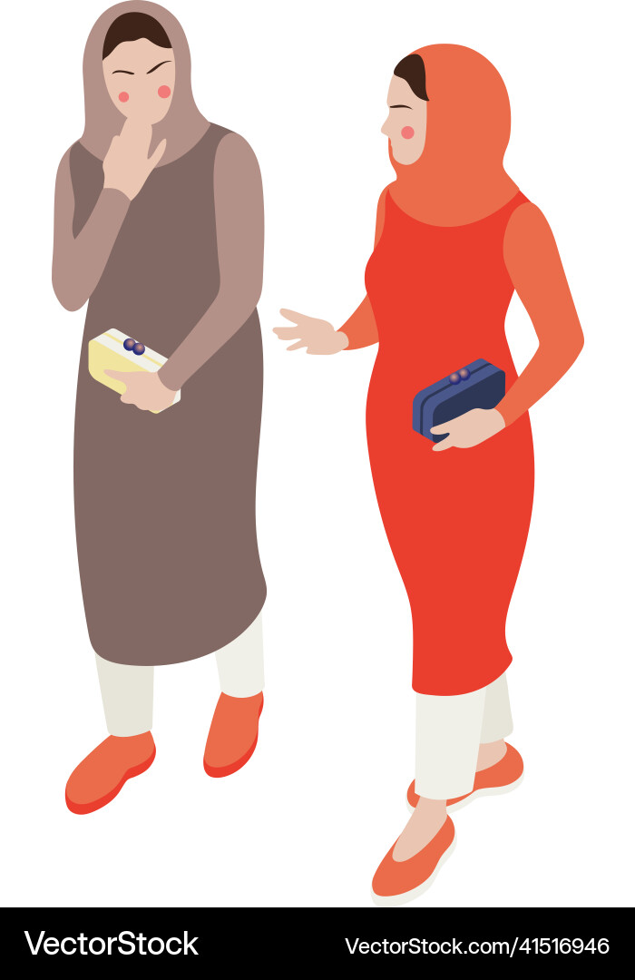 Saudi arabian women Royalty Free Vector Image - VectorStock