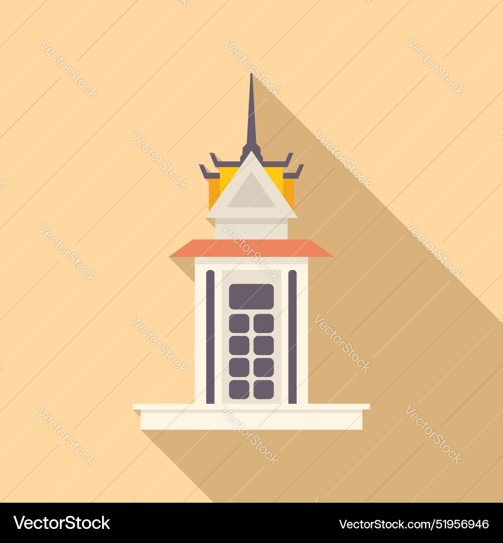 Traditional thai temple building representing Vector Image