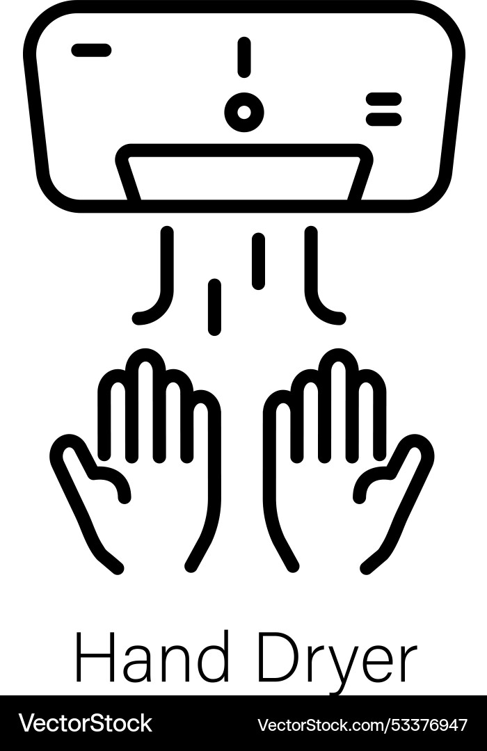 Hand dryer Royalty Free Vector Image - VectorStock