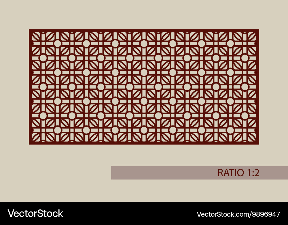 Intricate Geometric Panel Template Royalty Free Vector Image