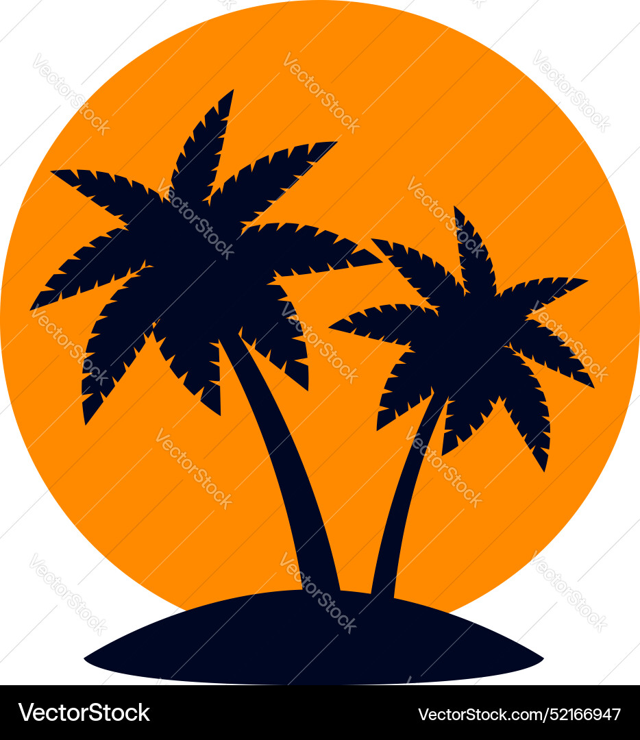 Tropical palm tree Royalty Free Vector Image - VectorStock