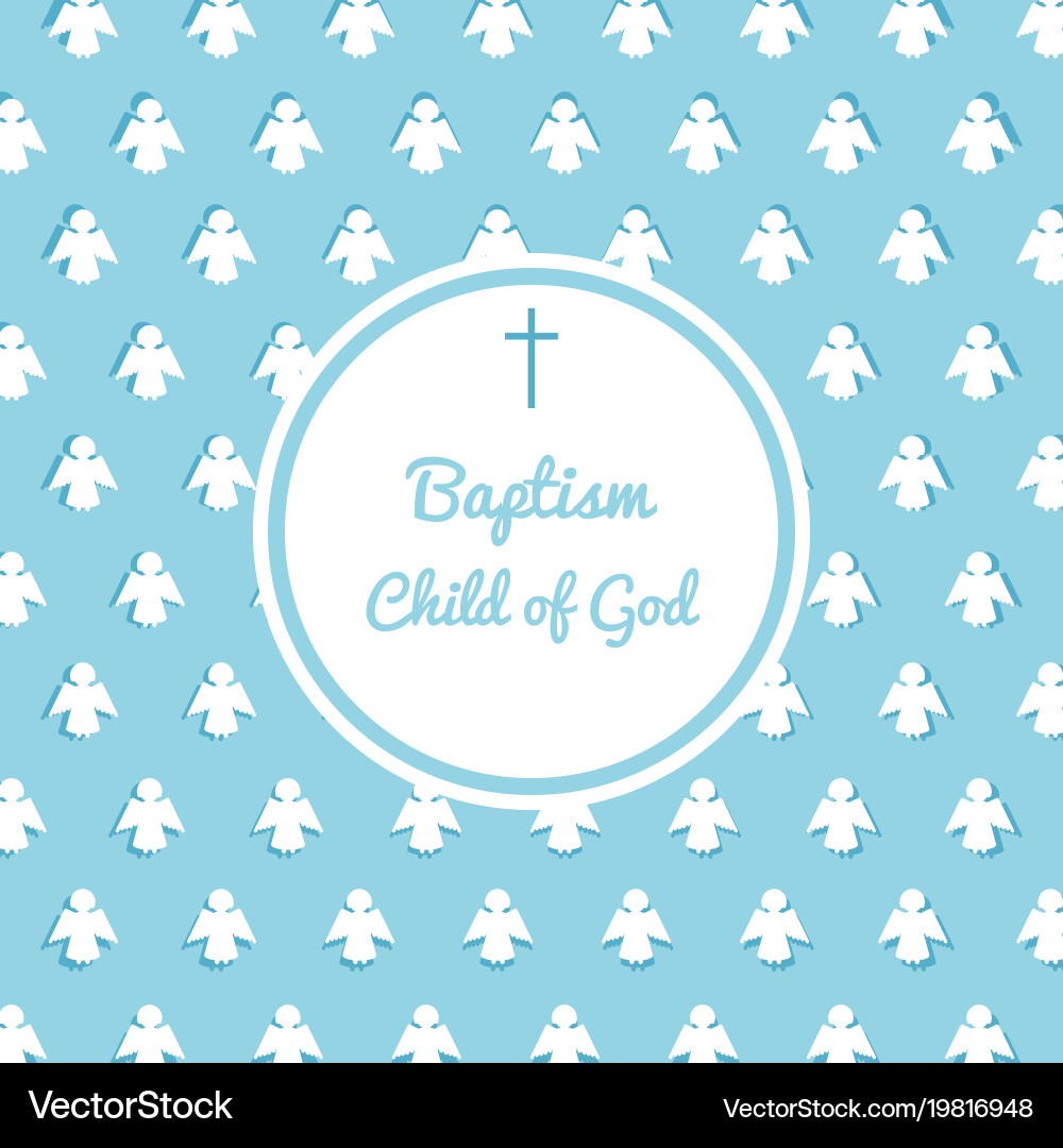 Baptism invitation template Royalty Free Vector Image