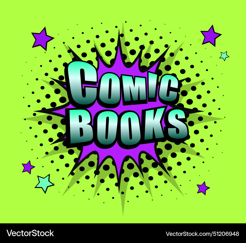 Comic books logo Royalty Free Vector Image - VectorStock