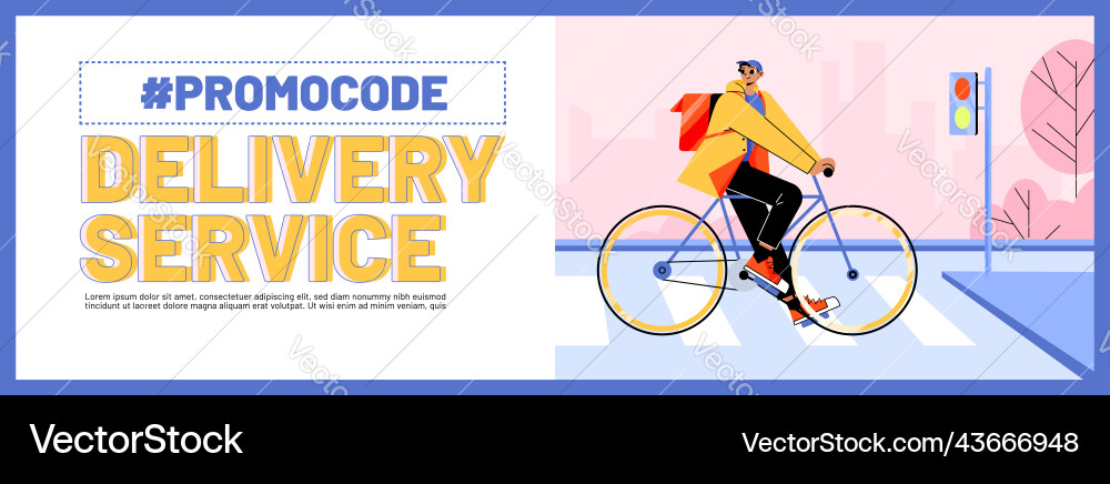 Coupon with promo code for delivery service Vector Image