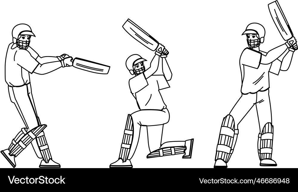 Cricket competition Royalty Free Vector Image - VectorStock