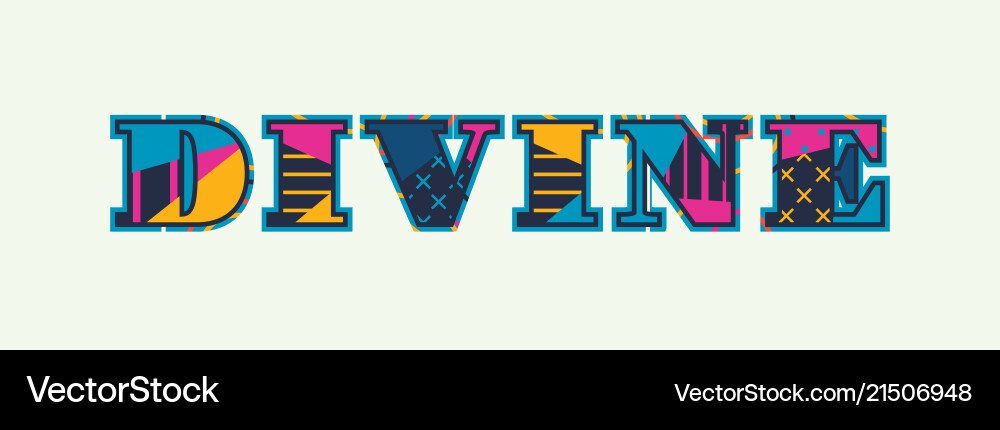 Divine concept word art Royalty Free Vector Image