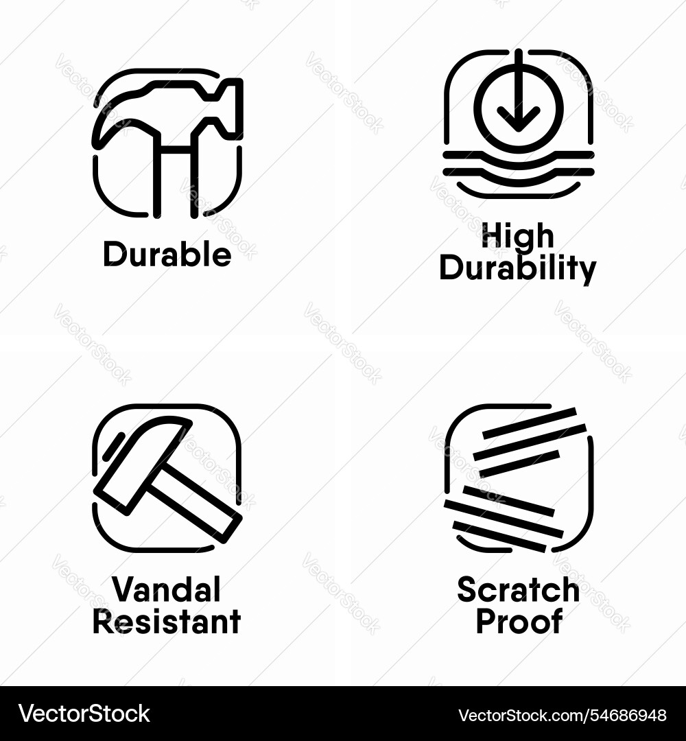 Durable high durability vandal resistant scratch Vector Image