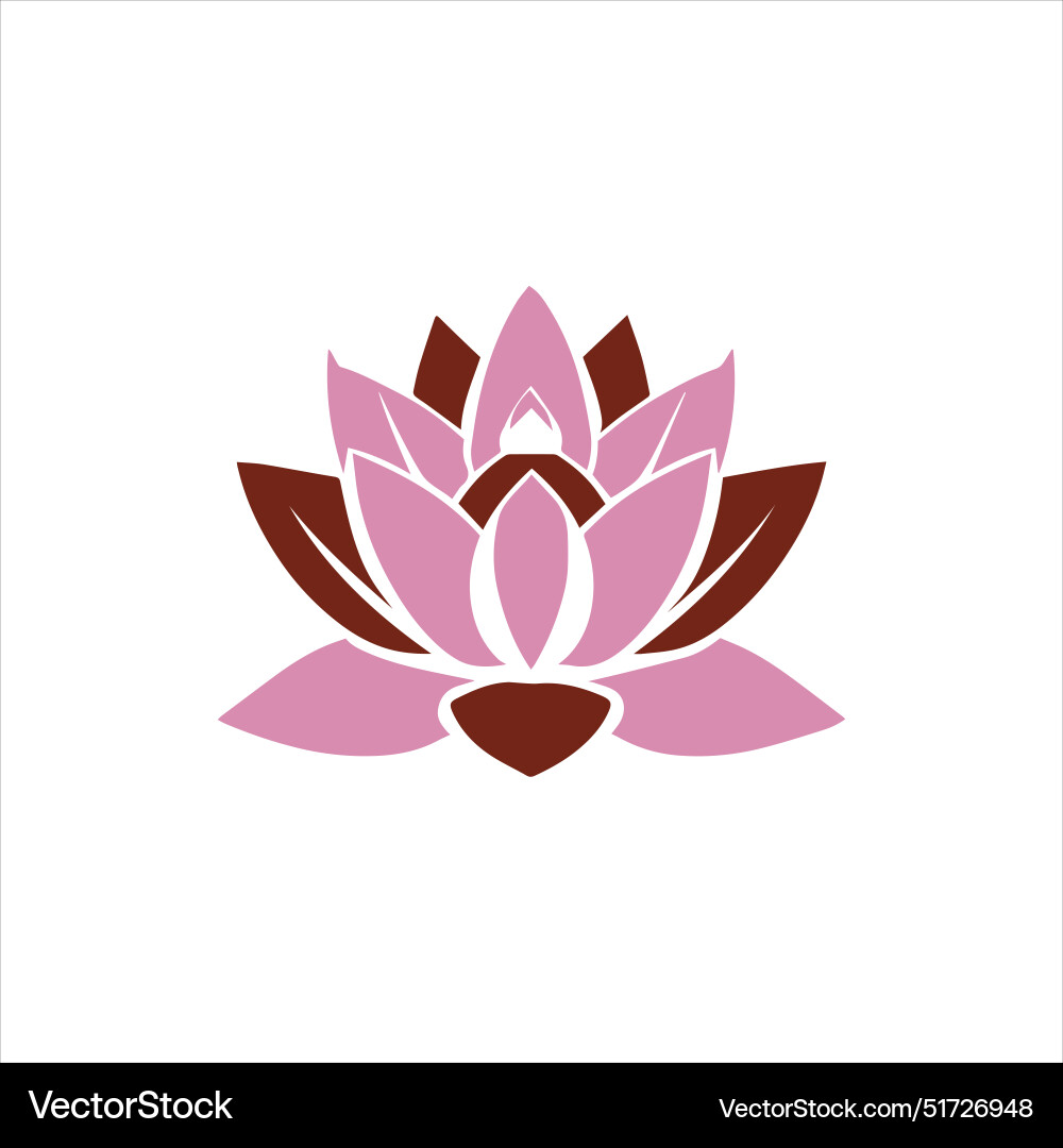 Lotus flower logo Royalty Free Vector Image - VectorStock