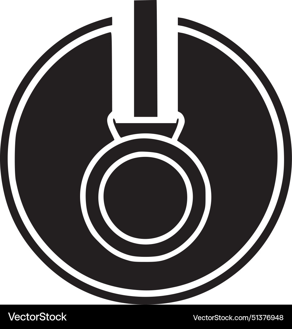 Medal - minimalist and flat logo Royalty Free Vector Image