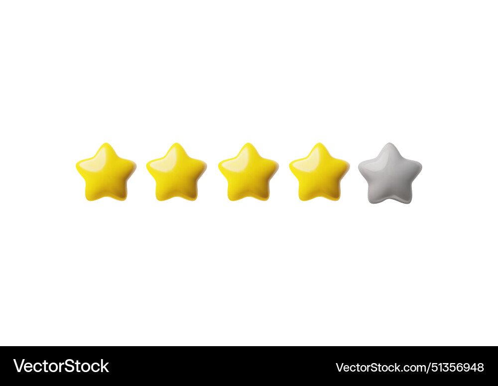 Yellow 3d stars for user Royalty Free Vector Image