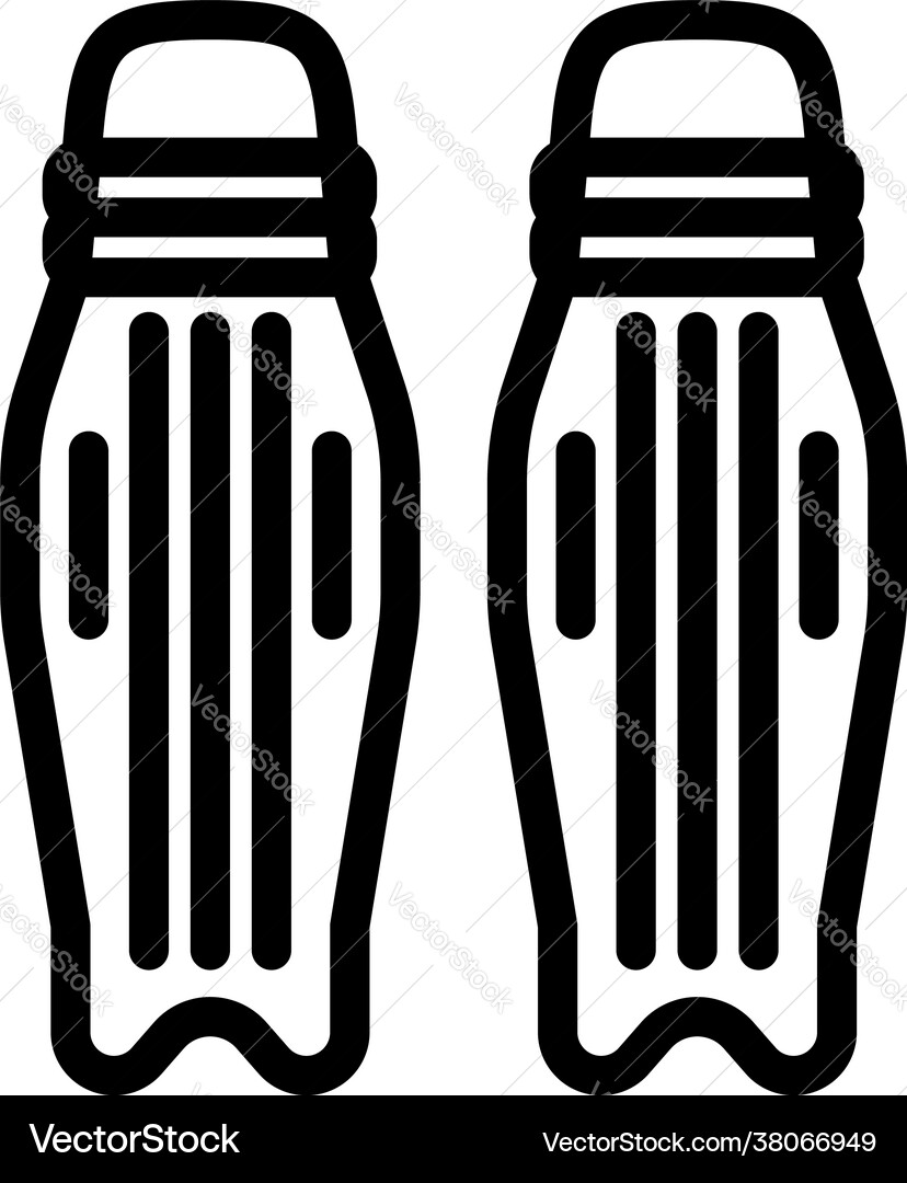 Cricket leg protection icon Royalty Free Vector Image