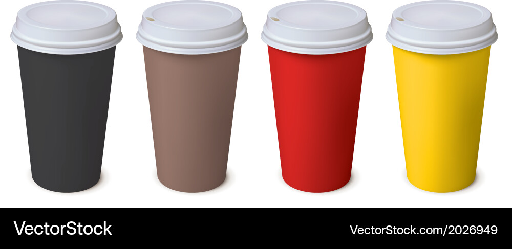 Cup set Royalty Free Vector Image - VectorStock