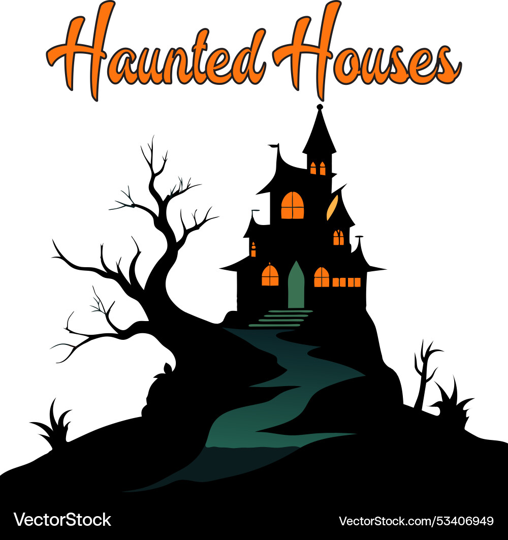 Halloween hunted house Royalty Free Vector Image