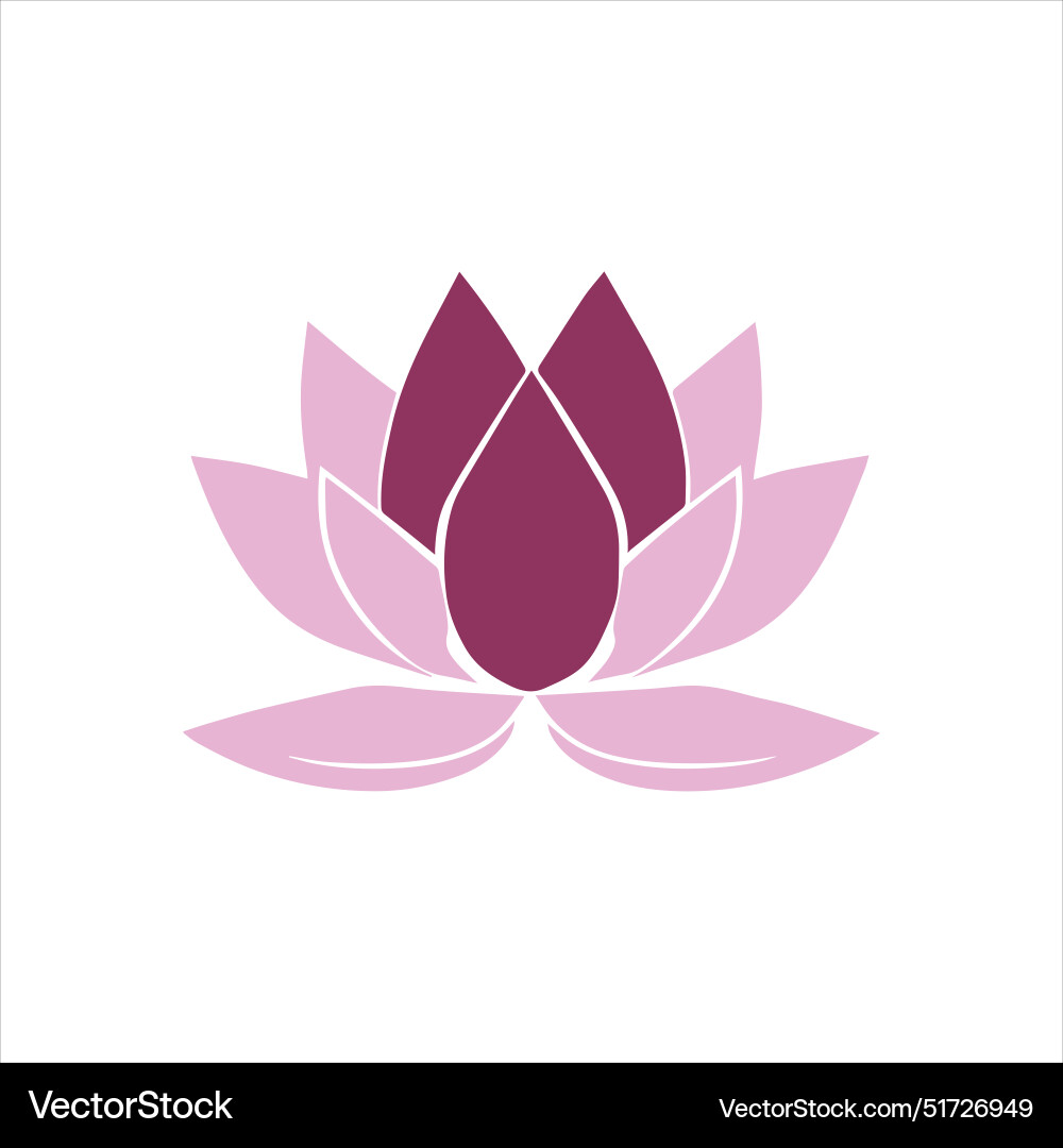 Lotus flower logo Royalty Free Vector Image - VectorStock