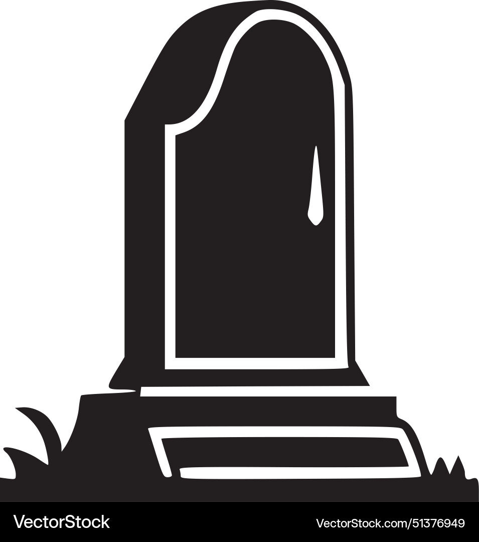 Memorial - black and white isolated icon Vector Image