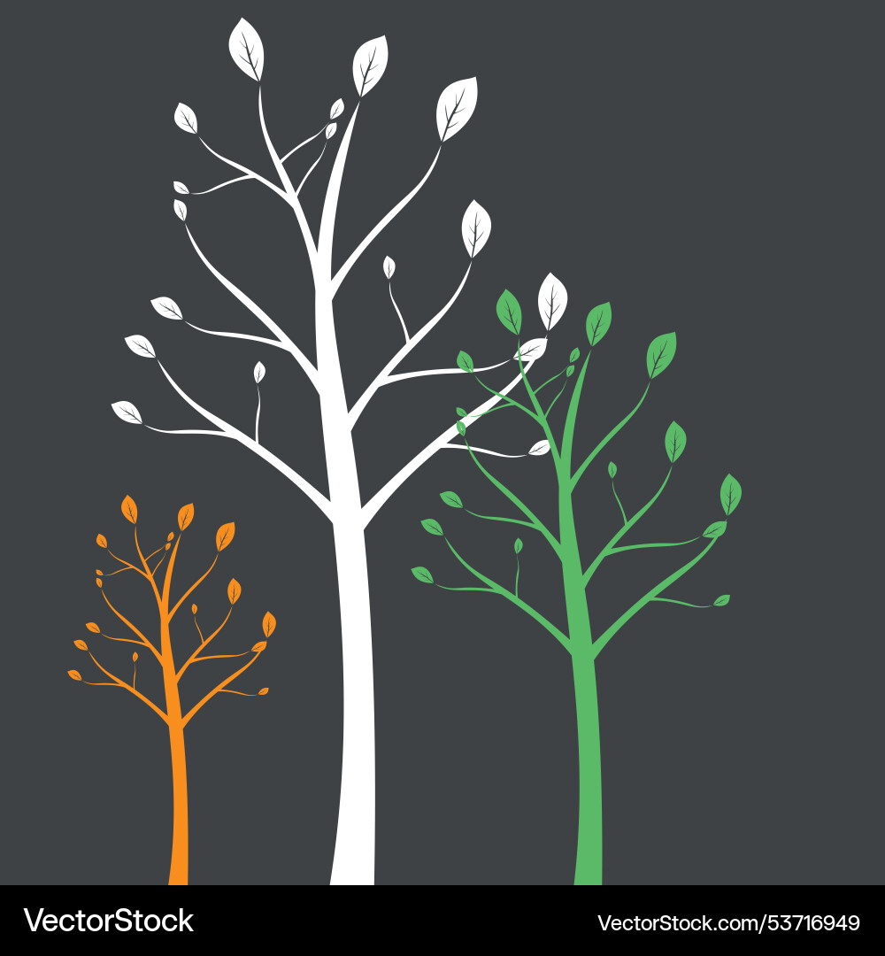 Trees are the seasons Royalty Free Vector Image