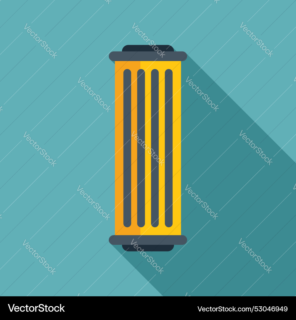 Yellow water filter cartridge purifying Royalty Free Vector
