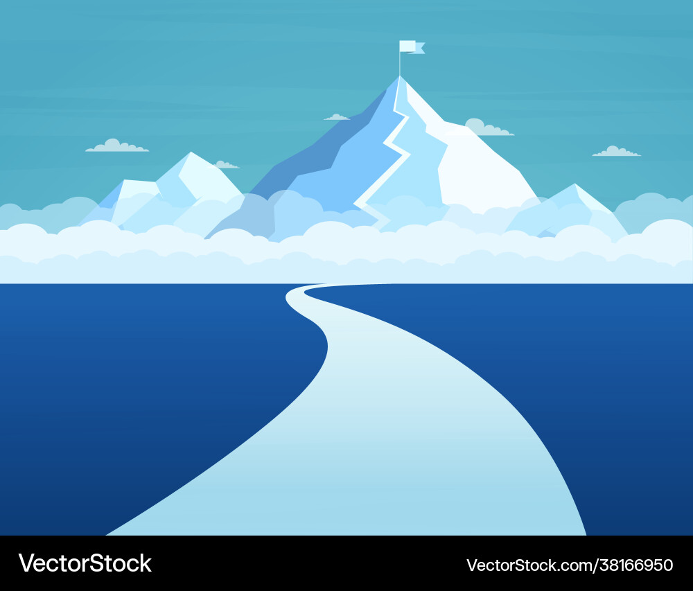 Business path to success top concept Royalty Free Vector
